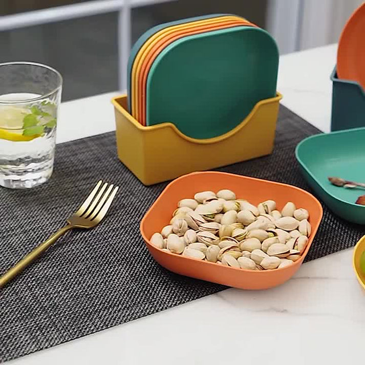 10Pcs Modern Simple Snacks Plates with Stand – dailywholesale.pk